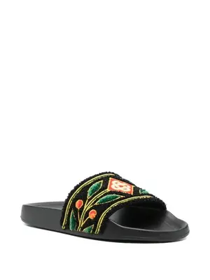 Casablanca Floral-pattern Slides