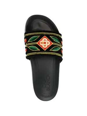 Casablanca Floral-pattern Slides