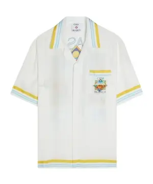 Casablanca Striped Printed Shirt - White
