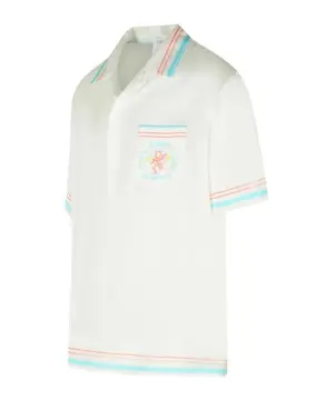 Casablanca Printed Silk Shirt - White