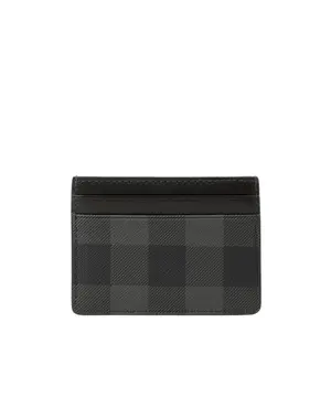 Burberry Check Card Holder - Black