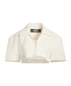 Jacquemus Solid Cropped Top - White