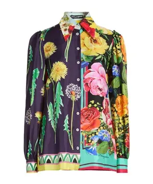 Dolce & Gabbana Floral Print Long Sleeve Shirt