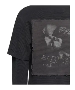 MISBHV Graphic Layered Long-sleeved Polo Shirt