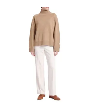 Tory Burch Wool Turtleneck With Side Slits