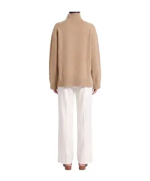 Tory Burch Wool Turtleneck With Side Slits