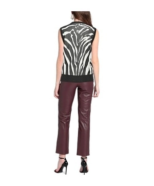 Dolce & Gabbana Zebra Print Knit Vest - Black