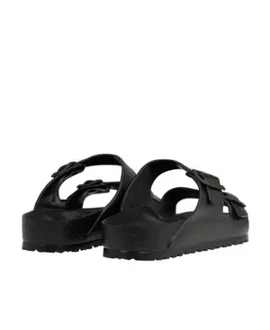 BIRKENSTOCK Logo Embellished Adjustable Buckle Slides - Black