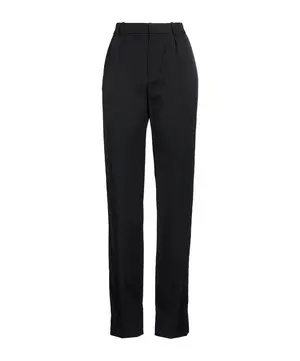 Saint Laurent Wool Straight-leg Pants - Black