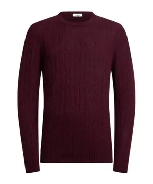 Etro Cable-knit Cashmere Crew Neck Sweater - Brown