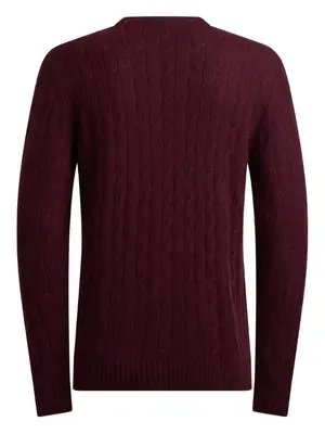Etro Cable-knit Cashmere Crew Neck Sweater - Brown