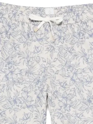 Eleventy Floral Print Swim Shorts - Blue