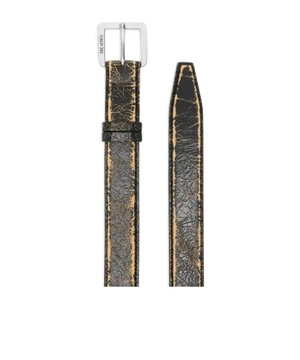 Attico Cracked Buckle Leather Belt