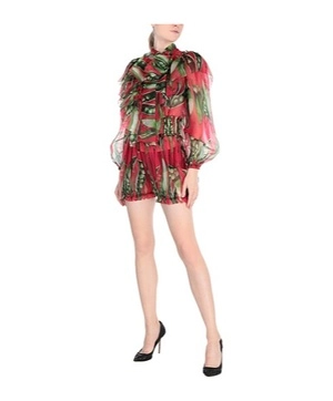 Dolce & Gabbana Printed Long-sleeved Jumpsuits - Red