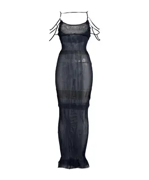 Jacquemus Two-tone Knitted Maxi Dress - Blue