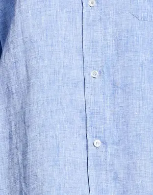 Max Mara Solid Color Linen Long Sleeve Shirt