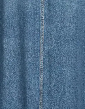 Rag & Bone Denim Pencil Skirt With Front Slit
