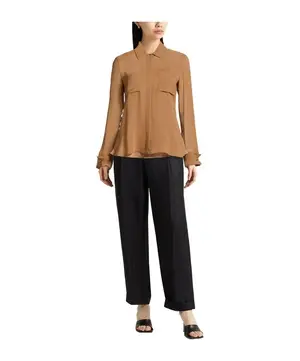 Max Mara Solid-color Chiffon Shirt