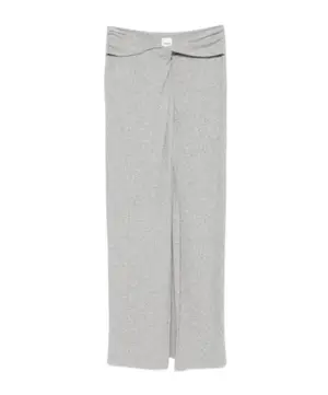 Nanushka Carlene Twisted-front Maxi Skirt - Gray