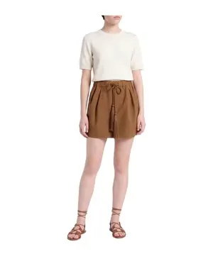 Max Mara Flared Mini Skirt With Drawstring