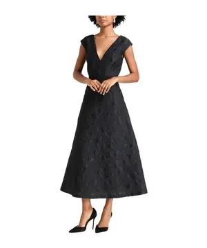 Max Mara Sleeveless V-neck Floral Dress