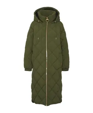 Barbour Quilted Hooded Cotton Jacket - Olive