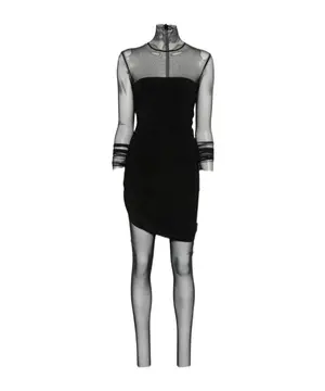 Norma Kamali Diana Ruched Detail Catsuit - Black