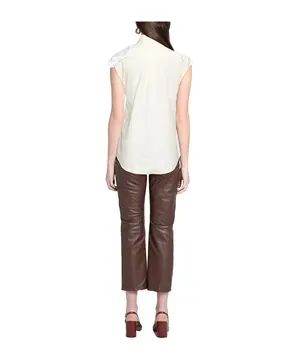 MAISON MARGIELA Two-tone Woven Shirt With Belt Detail