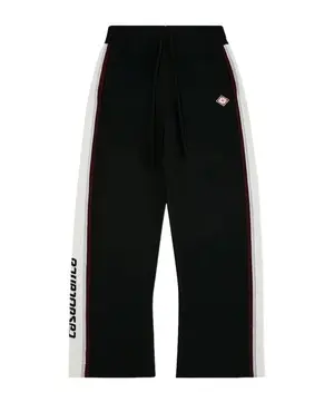 Casablanca Stripe Merino Pants - Black