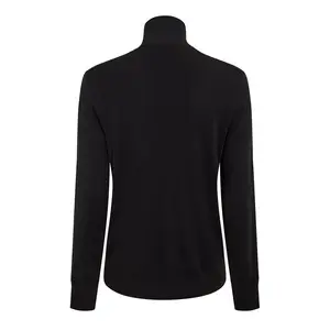 Burberry Knit Pullover With Zip Detail - Black