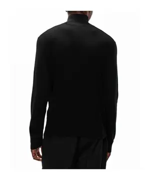 Burberry Knit Pullover With Zip Detail - Black