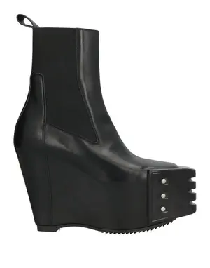 Rick Owens Square Toe Chunky Soled Ankle Boots