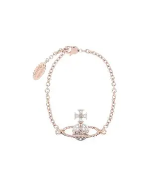 VIVIENNE WESTWOOD Logo Bracelet With Crystal Embellishments - Yellow
