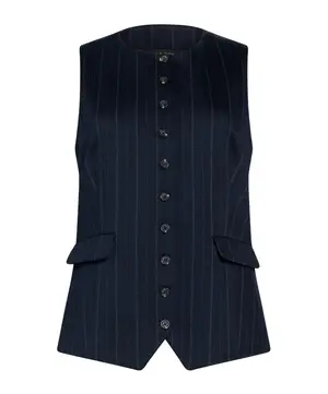 Rag & Bone Twill Stretch Fabric Waistcoat - Black