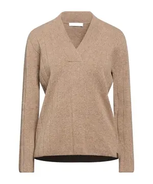 Max Mara Cashmere V-neck Jumper With Leather Trims