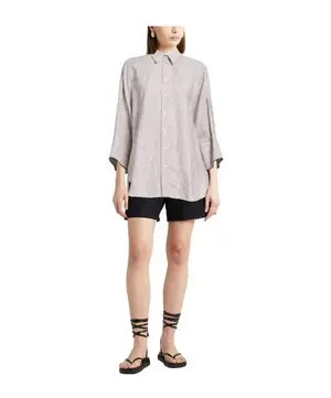 Brunello Cucinelli Striped Linen Shirt
