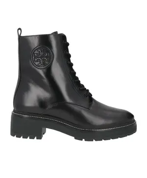 Tory Burch Solid Color Ankle Boots - Black