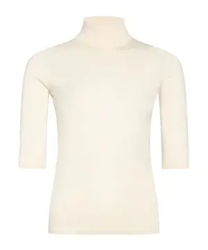 Max Mara Solid Color Thin Knit Top - White