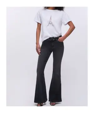 Liu Jo Crew Neck T-shirt With Openwork Embroidery