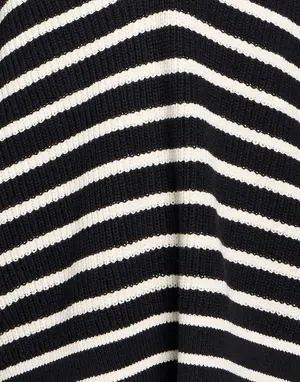 Rag & Bone Striped V-neck Knit Pullover With Side Slits