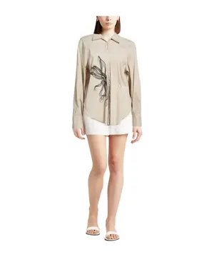 Brunello Cucinelli Soft Pure Color Shirt With Appliqu