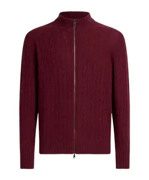 Etro Cashmere Zip-up Cardigan - Brown