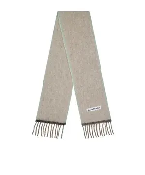 Acne Studios Vally Logo Scarf - Nude