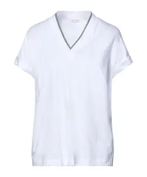 Brunello Cucinelli Solid Color Stretch T-shirt - White