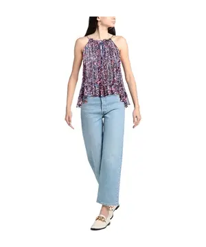 Isabel Marant Étoile Sleeveless Printed Halter Neck Top