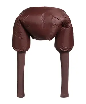 Rick Owens Knitted Shrug With Duck Down Filling - Red