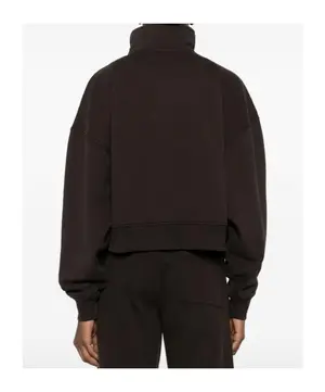 Citizens Of Humanity Mirelle High-neck Button-up Sweatshirt - Black