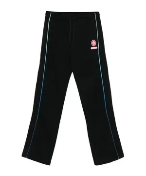 Casablanca Side-stripe Velour Track Pants - Black