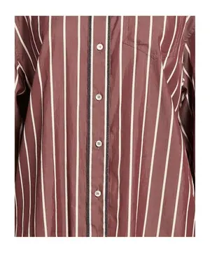 Brunello Cucinelli Striped Poplin Button-down Shirt