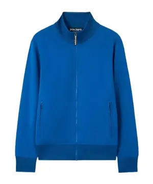 Palm Angels Logo Curved Sweater - Blue